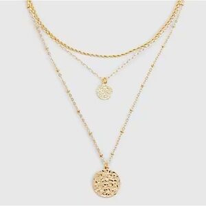 Express | Jewelry | Next Express 3 Row Multi Chain Textured Pendant ...